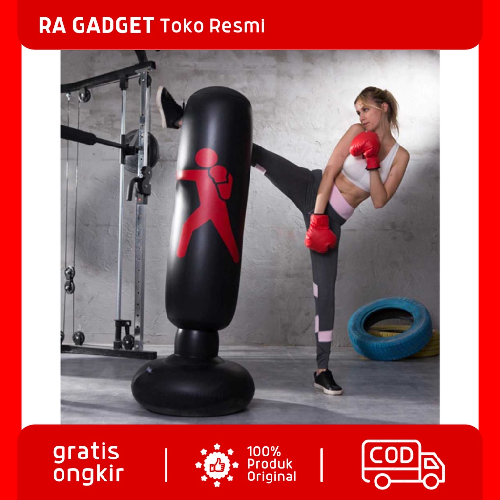 Jual Vertical Punching Bag Stand Standing Tiang Samsak Inflatable 1.6M ...