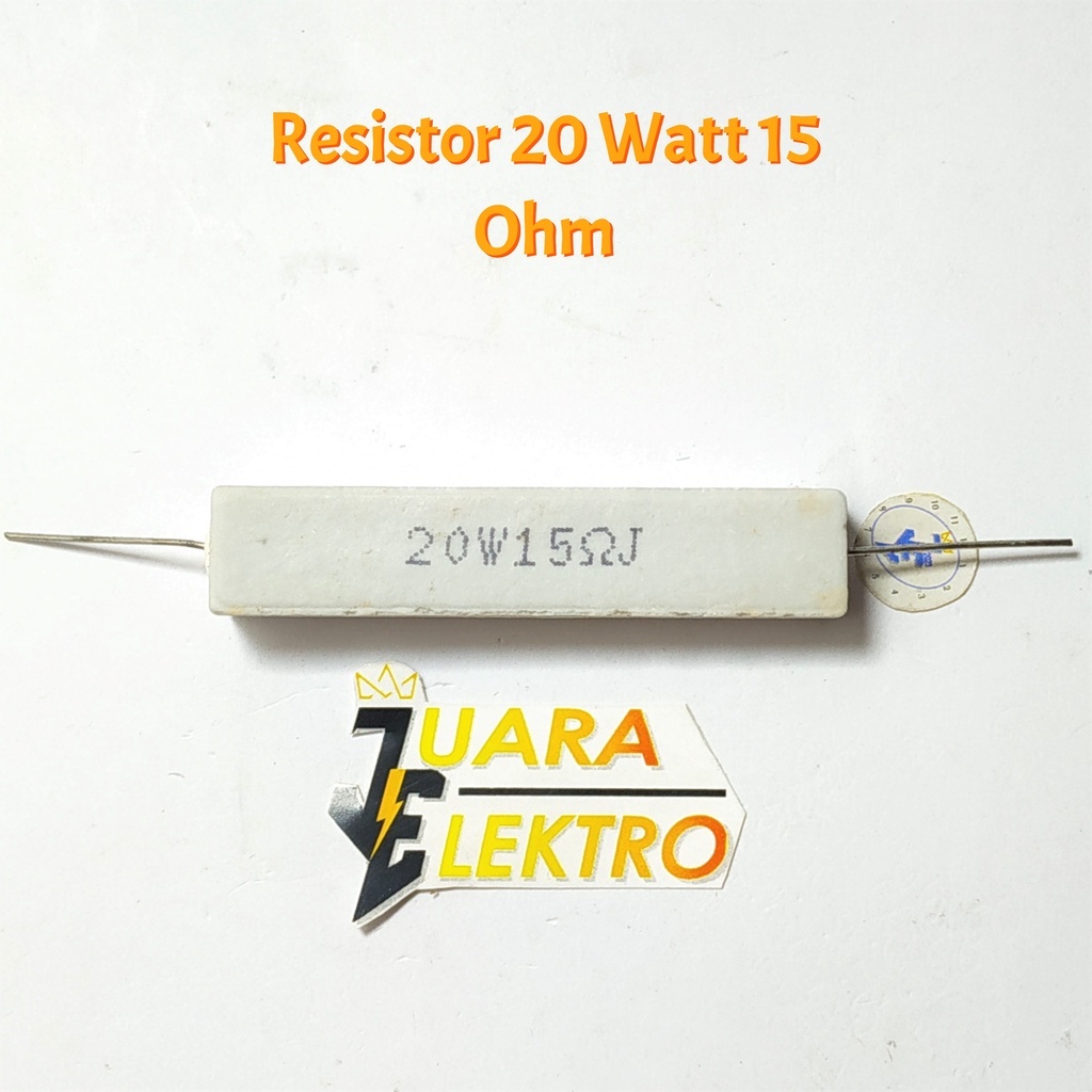 Jual Resistor Kapur 20 Watt (Variasi 4.7 Ω - 47 Ω) | Resistor Kapur 20W ...
