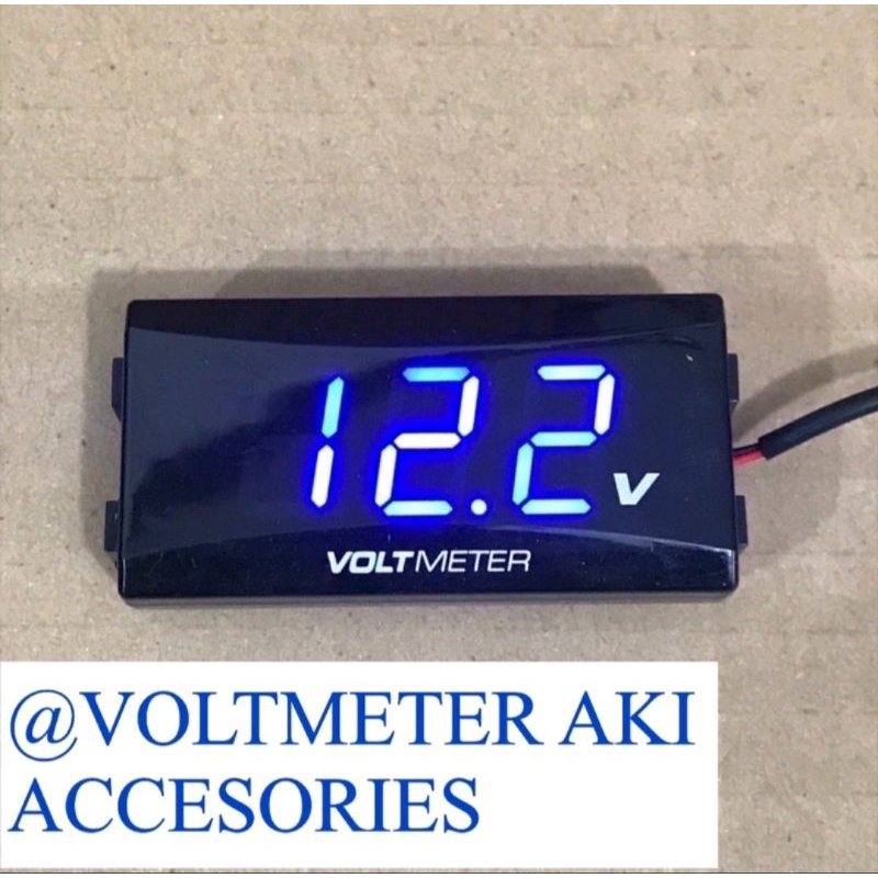 Jual voltmeter motor slim waterproof universal semua motor | Shopee ...