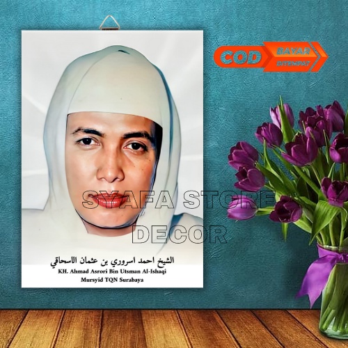 Jual KH. Ahmad Asrori al-Ishaqi, , foto poster kayu MDF20x30cm ...
