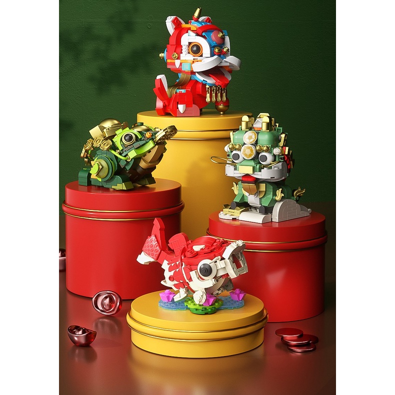 Jual Brick National Tide Mythical Animals Chinese Lucky Icon Lucky ...