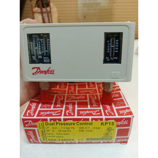 Jual Danfoss pressure switch HPLP KP 15(AUTO-AUTO) | Shopee Indonesia