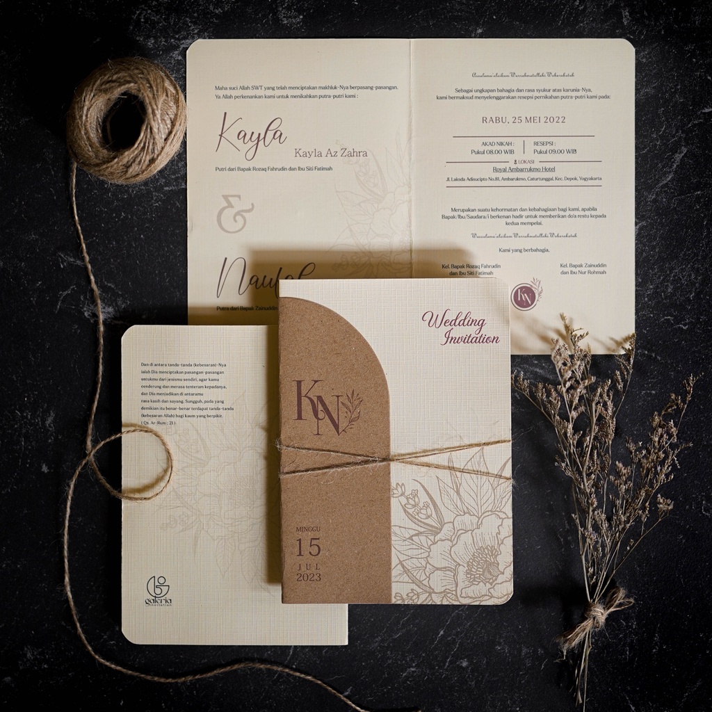 Jual Undangan Pernikahan aesthetic I Grace pack I by Galeria invitation ...