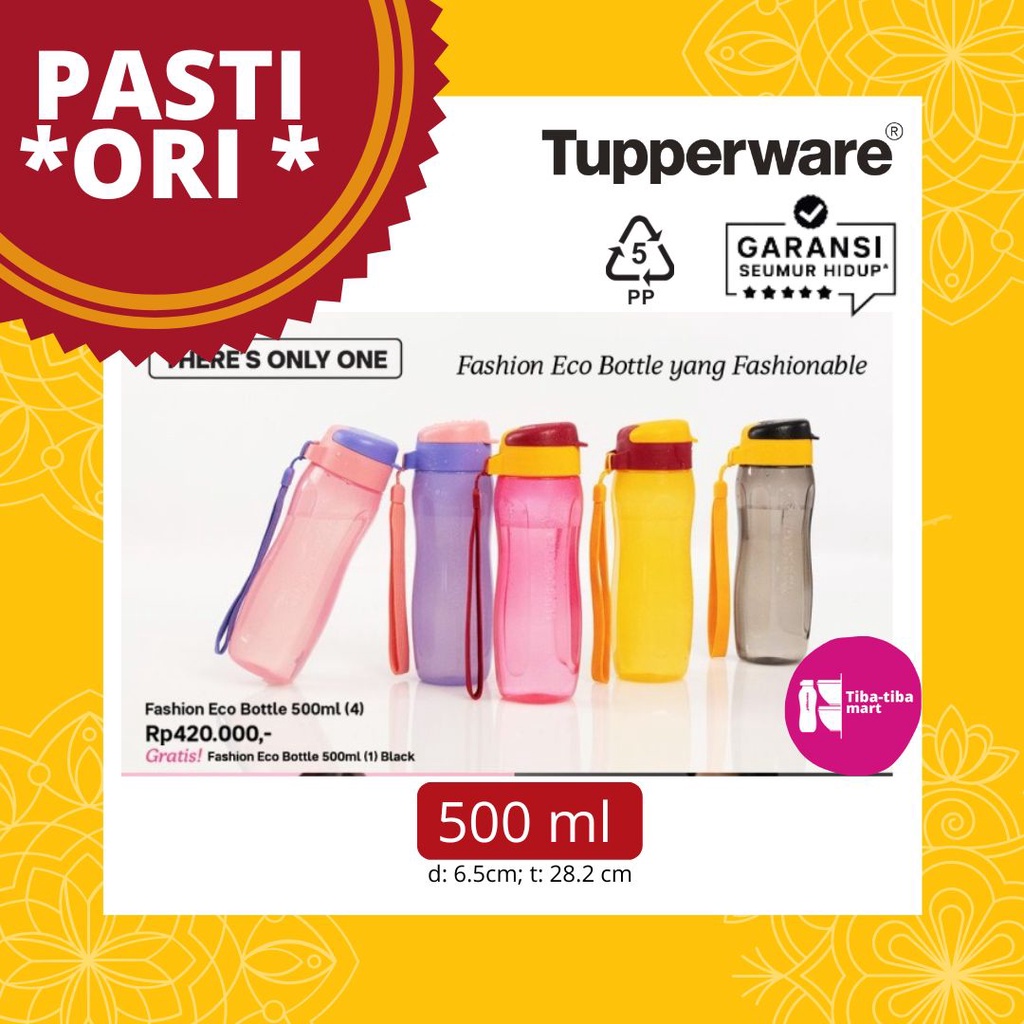 Jual Tupperware botol minum Eco FASHION bottle 500ml | Shopee Indonesia