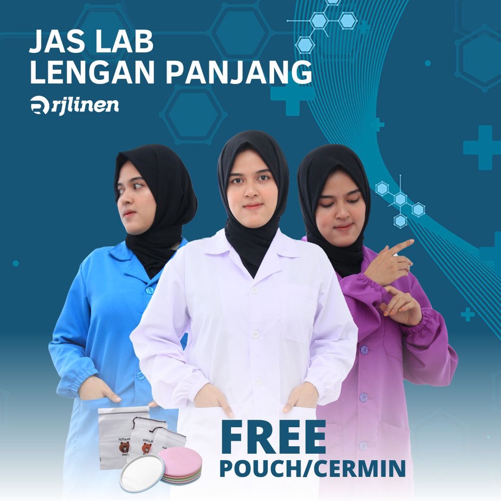 Jual JAS LABORATORIUM / JAS LABORATORIUM LENGAN PANJANG / JAS PRAKTEK ...