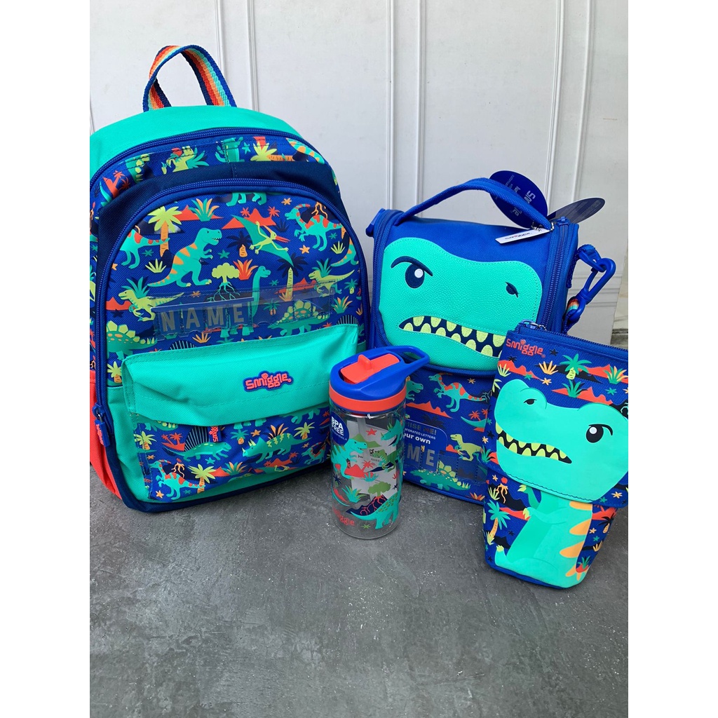 Jual SMIGGLE MOVIN JUNIOR SET BACKPACK DINO NAME - SET TAS SMIGGLE ...