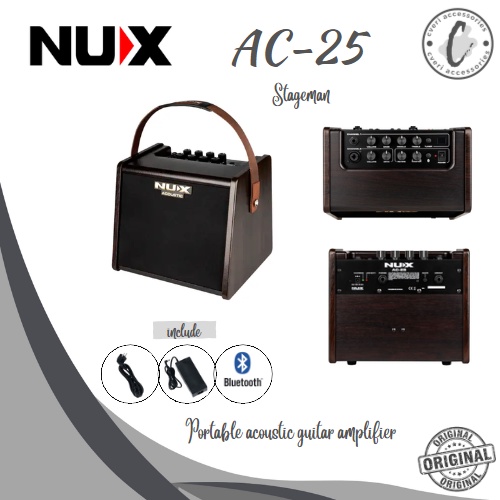 Jual Nux AC25 Portable Guitar Amplifier with Bluetooth Original AC-25 | Shopee Indonesia