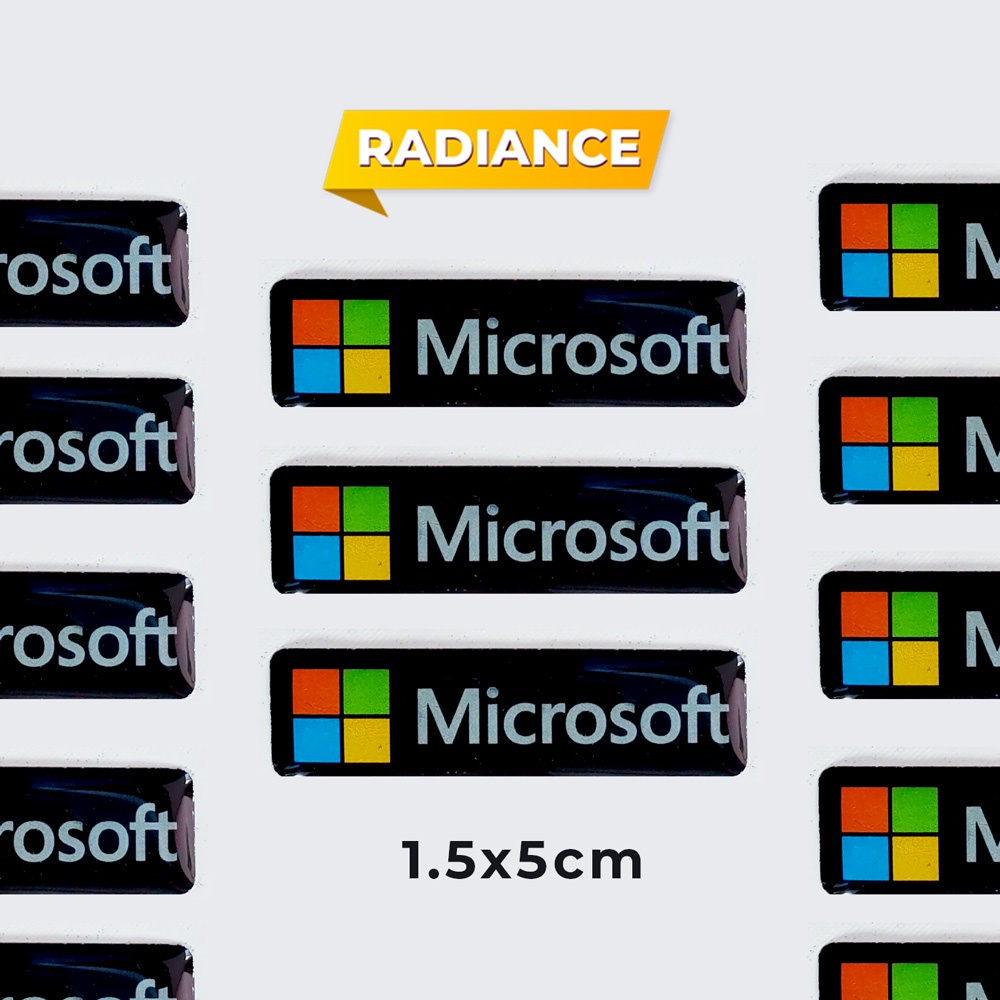 Jual Sticker microsoft windows hitam cutting timbul 3D emblem vinyl ...