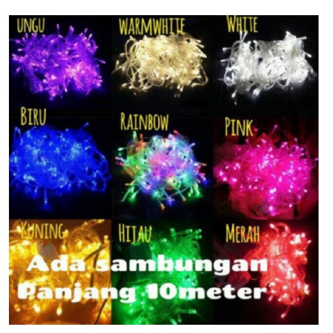 Jual NUZ Lampu natal LED light / lampu twinkle light / lampu tumblr ...