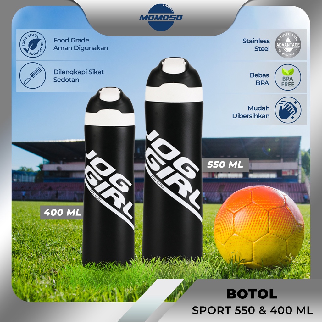 Jual MOMOSO Botol Sport List Putih 550 dan 400 ML | Shopee Indonesia