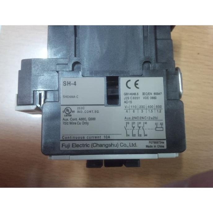 Jual Contactor Relay Fuji Sh4 2A2B Coil 220V ( Type Sh-4 2 No 2 Nc ) | Shopee Indonesia
