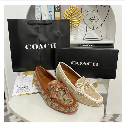Jual SEPATU WANITA COACH FLAT LOAFERS ( SIZE 36 - 40 ) | Shopee Indonesia