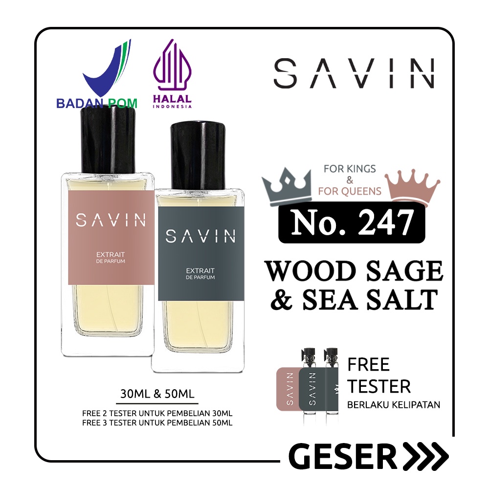 Jual SAVIN PARFUM No. 247 Wood Sage & Sea Salt | Shopee Indonesia