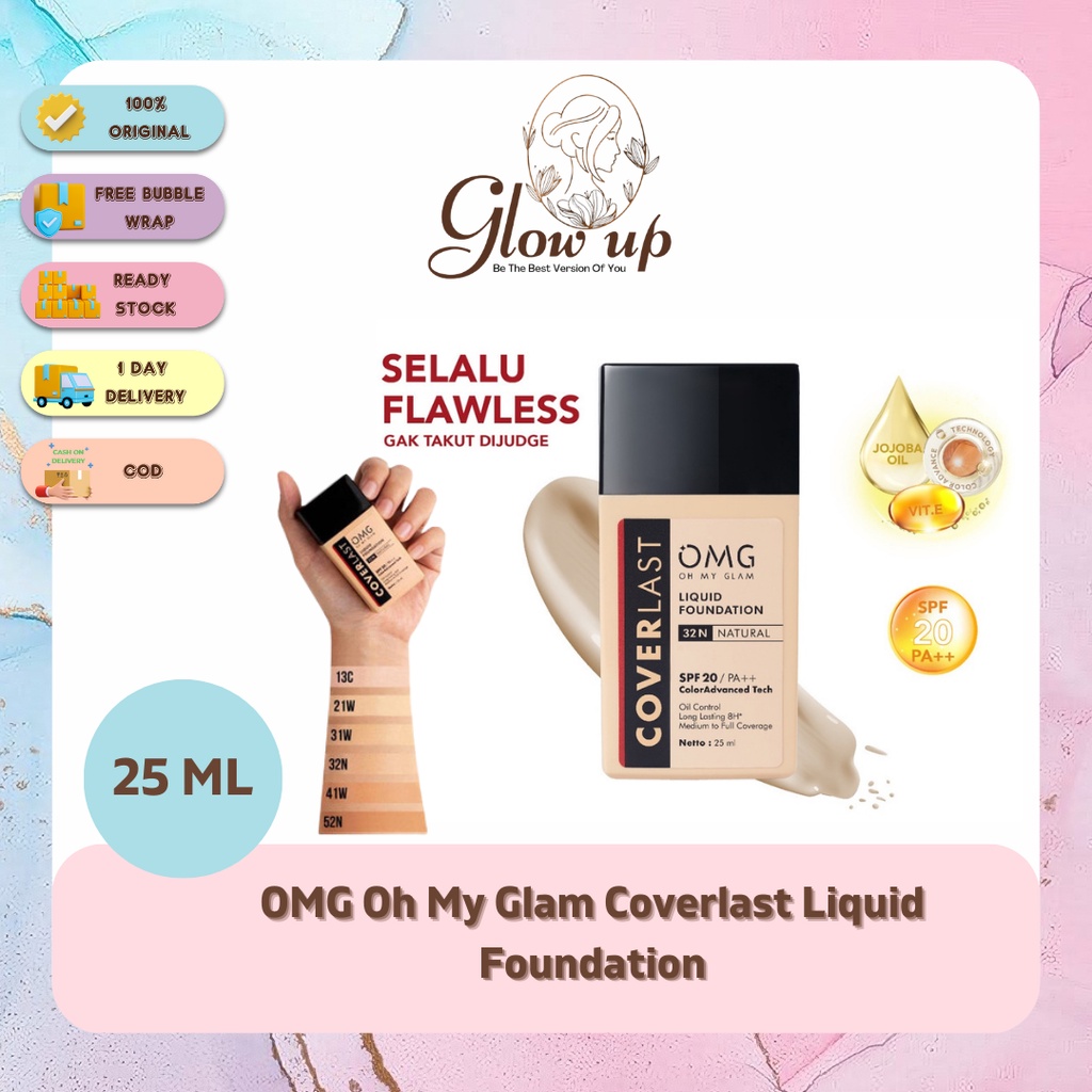 Jual OMG CoverLast Liquid Foundation Alas Bedak | Oh My Glam | SPF 20 ...
