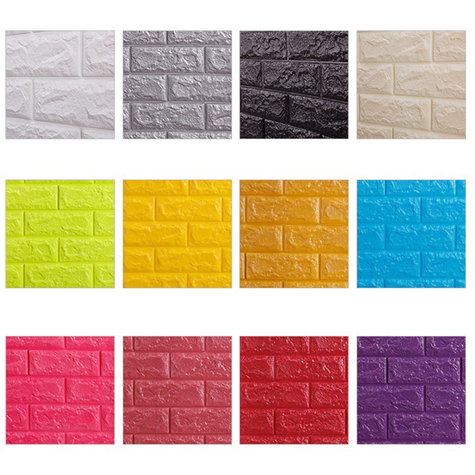 Jual Wallpaper 3D Modern Foam Batu Bata Ukuran 70 X 77cm Wall Sticker ...