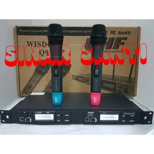 Jual Mic Wisdom Q9 Wireless Microphone ( Multi Channel ) | Shopee Indonesia