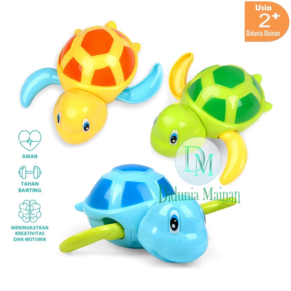 Jual Mainan mandi anak bayi kura kura berenang bath toys cute animal ...