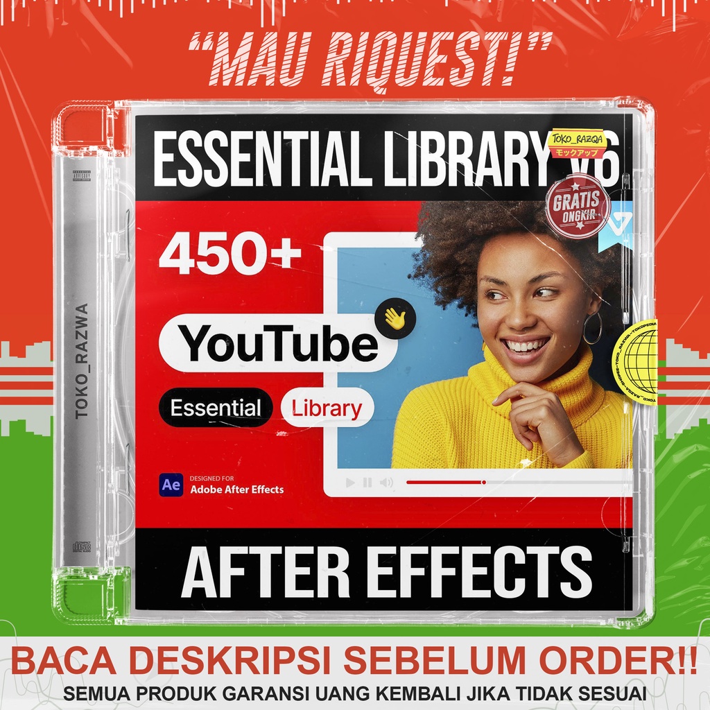 Jual EasyEdit Viewer Youtube Essential Library V6 For After Effects ...