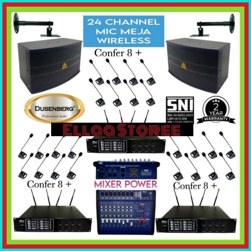 Jual Paket Audio CONFERENCE Mic Meja Wireless DUSENBERG Confer 24 ...