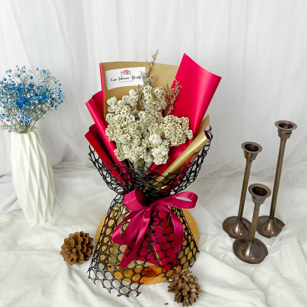 Jual BUKET BUNGA EDELWEIS PREMIUM BUCKET BUNGA DRIEDFLOWERS EDELWEIS ...