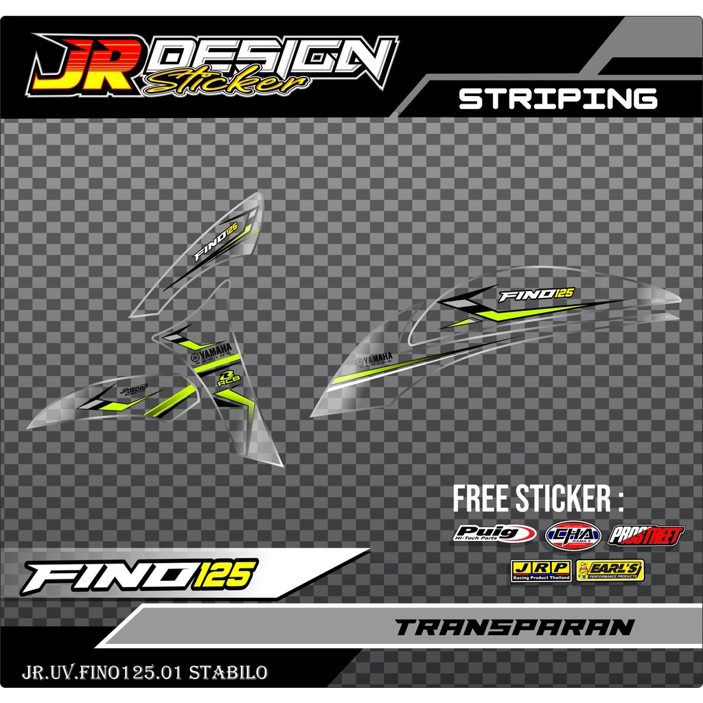Jual Sticker Decal Striping Transparan Yamaha FINO FI NEW 125 Aksesoris ...