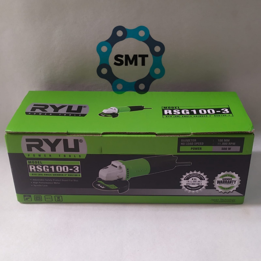 Jual Mesin Gurinda Gerinda Tangan Ryu Grinda Disc Grinder 4'' 4in RSG100-3 RSG 100 – 3 | Shopee ...
