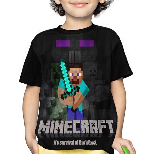 Jual Baju Minecraft. Anak Laki Laki Kaos Game Minecraf 3D 10162 ...