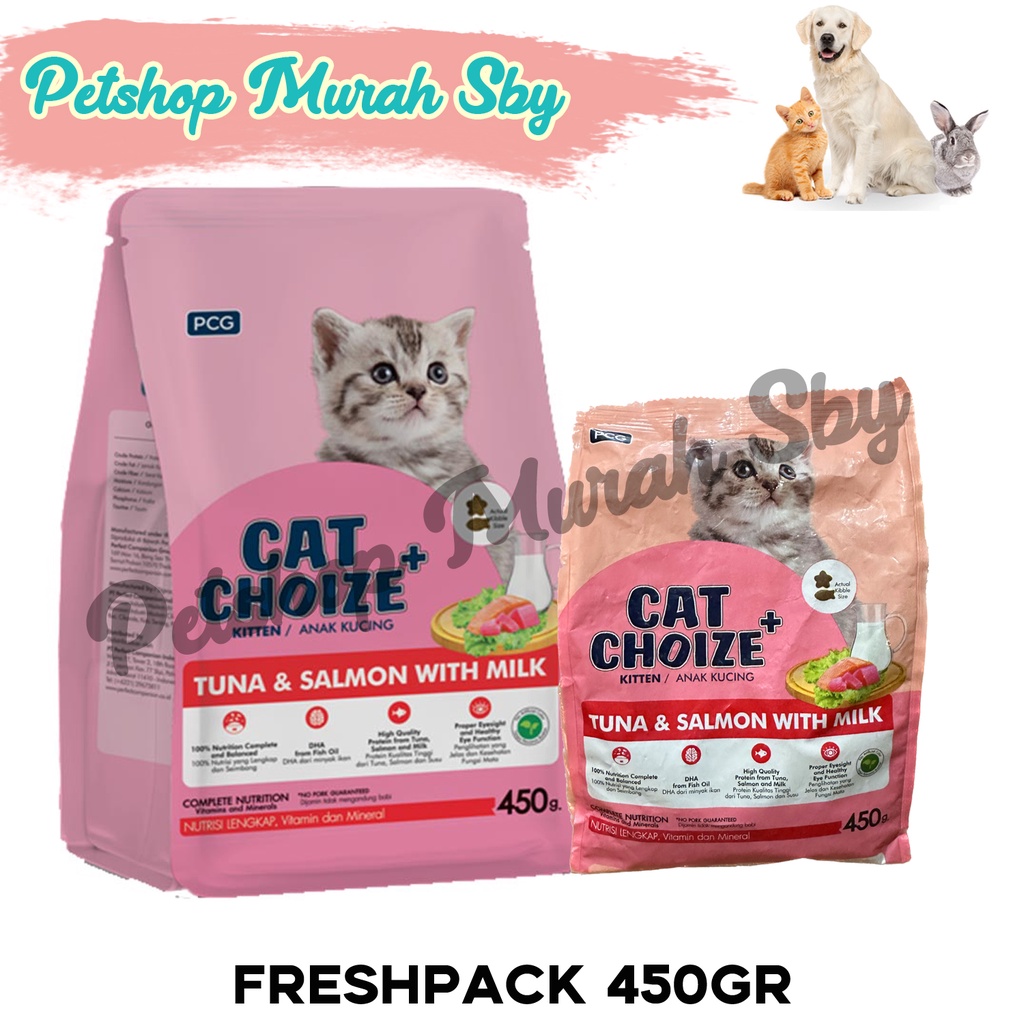 Jual Cat Choize Kitten Plus Tuna and Salmon with Milk Freshpack 450gr ...