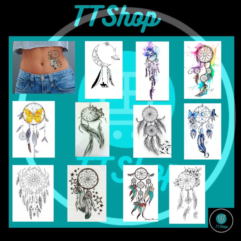 Jual Tato temporer tahan lama dan anti air gambar dream catcher tapi ...
