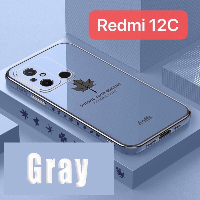 Jual Case Redmi 12C Xiaomi Poco C55 Silikon Motif Maple Daun Plating ...