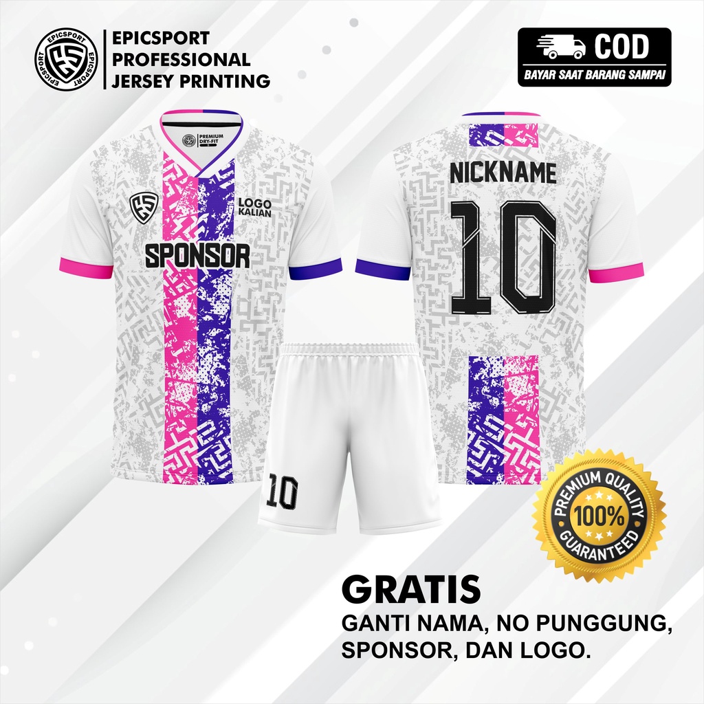 Jual JERSEY FUTSAL CEWEK SETELAN FULLPRINTING CUSTOM / JERSEY TEAM BOLA ...