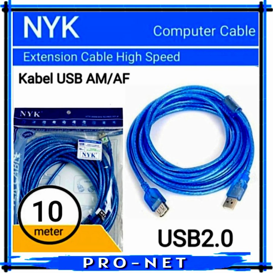 Jual Kabel usb extention NYK 10 meter 2.0 | Shopee Indonesia