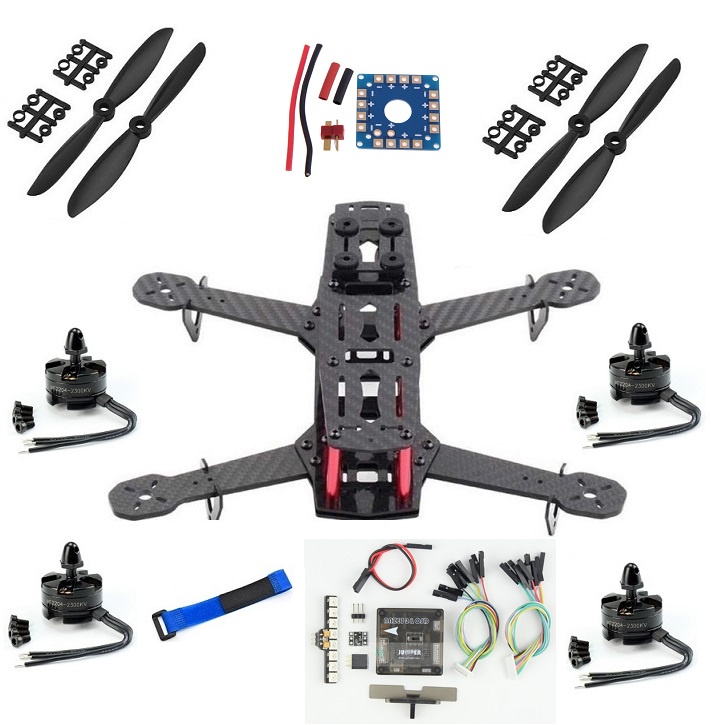 Jual Mini QAV250 Fiber Glass Quadcopter Kit Naze32 Flight Controller ...