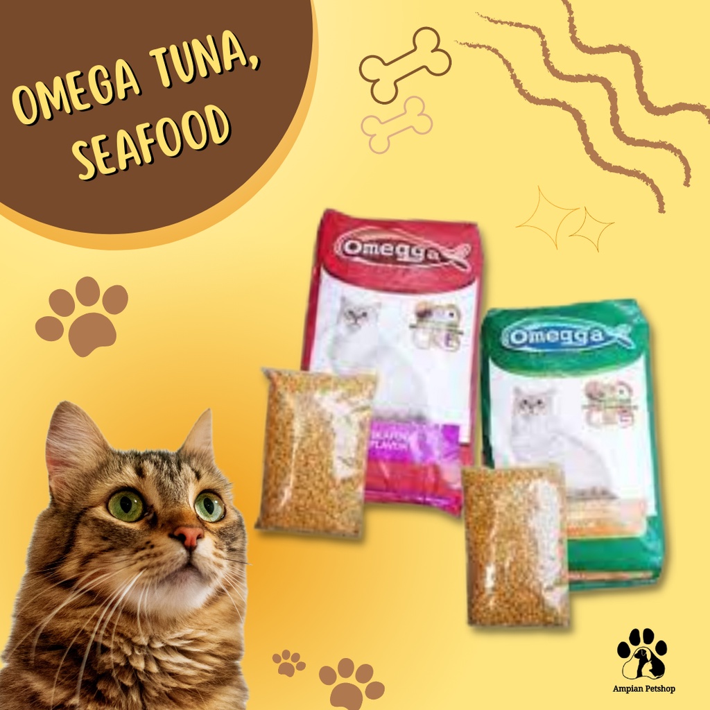 Jual Omega Cat Food Tuna & Seafood Repack 1kg | Shopee Indonesia