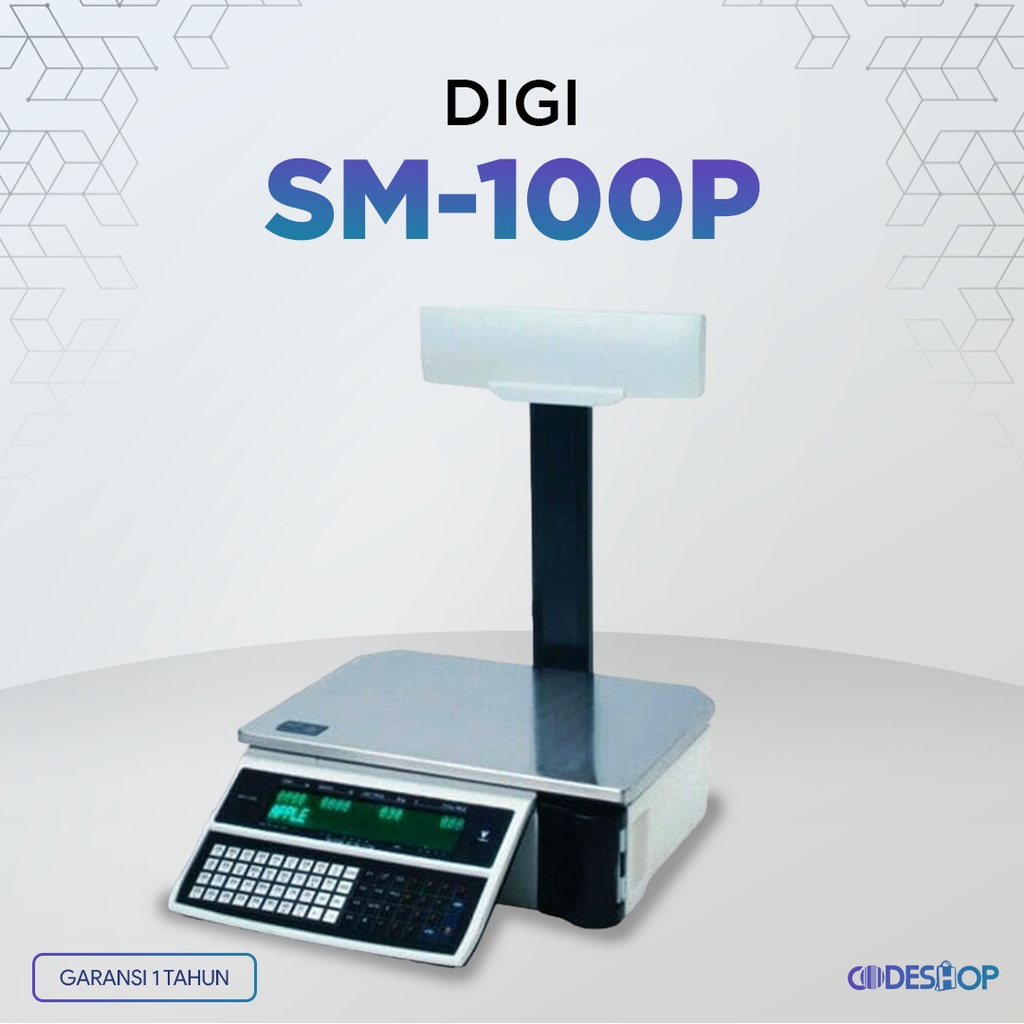 Jual TIMBANGAN DIGITAL CETAK LABEL BARCODE DIGI SM 100 P - DIGI SM 100P | Shopee Indonesia
