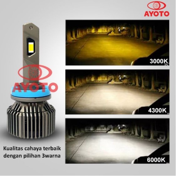 Jual Lampu LED Mobil AYOTO A3 H8 H11 H16 H27 Original (1SET) | Shopee Indonesia