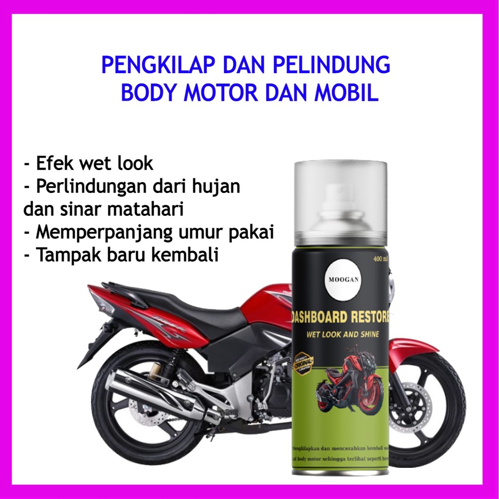 Jual Silicone spray dashboard restorer pengkilap body motor silikon ...