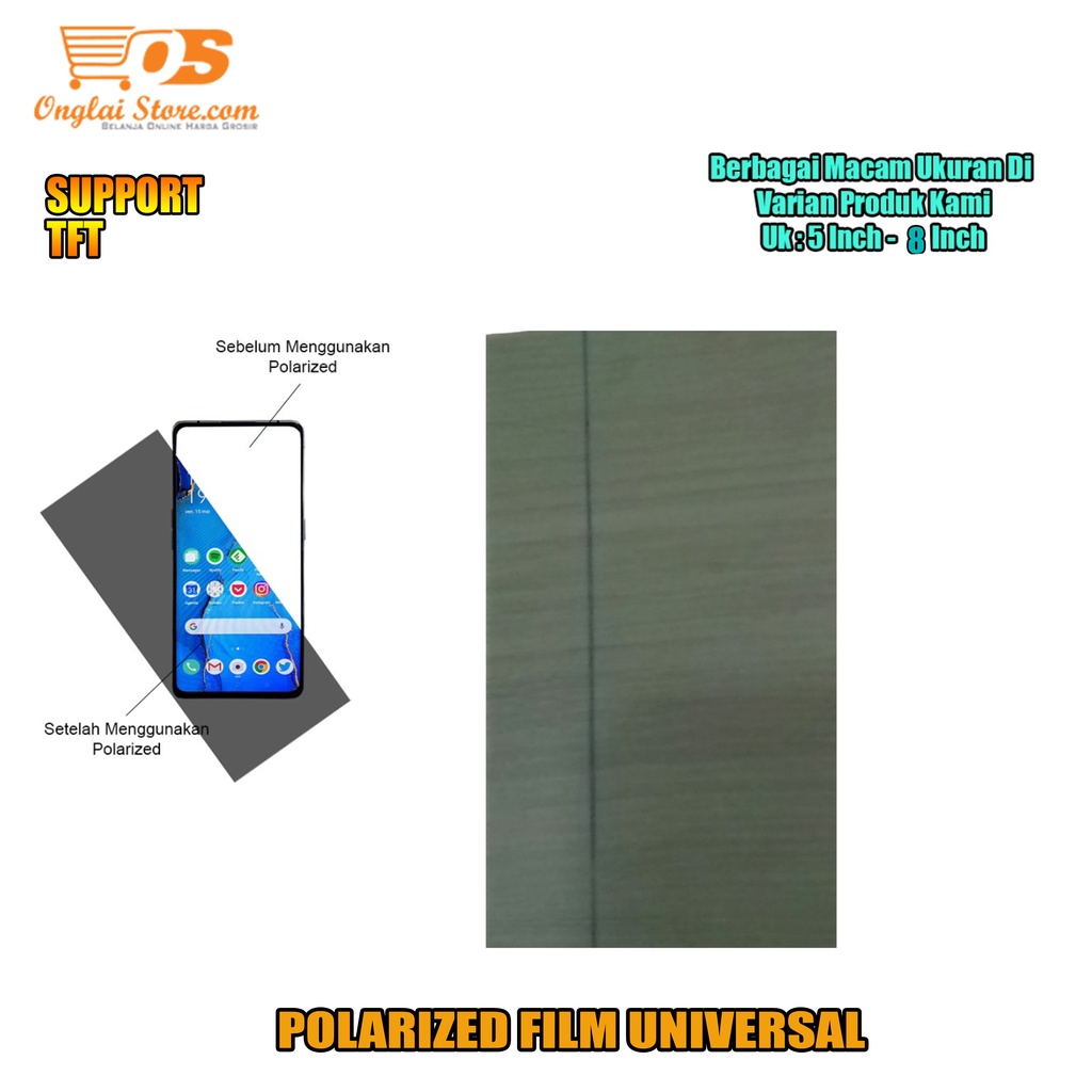 Jual POLARIZER FILM POLARIS UNIVERSAL LCD TOUCHSCREEN TFT | Shopee ...