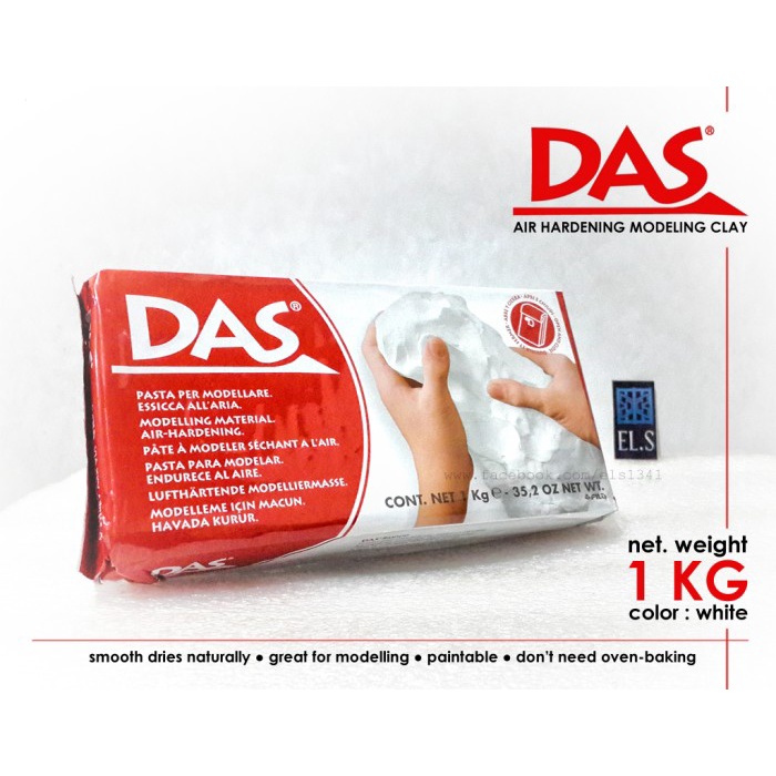 Jual Das Modeling Air Drying Clay White 1000 gr | Shopee Indonesia