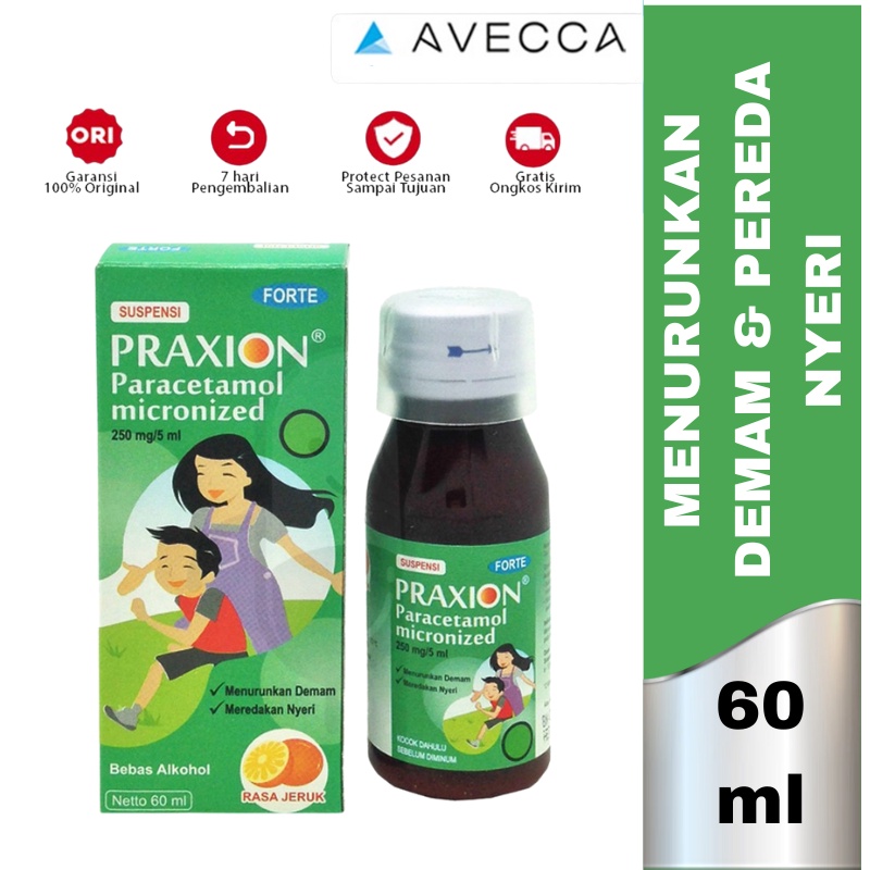Jual Praxion Forte Sirup 250mg/5ml / Pereda Nyeri / Demam | Shopee ...