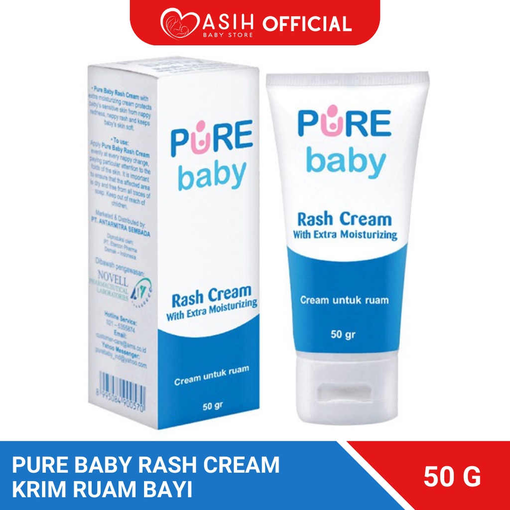 Jual Pure Baby Rash Cream Krim Ruam Popok Bayi 50gr Anti Iritasi ...
