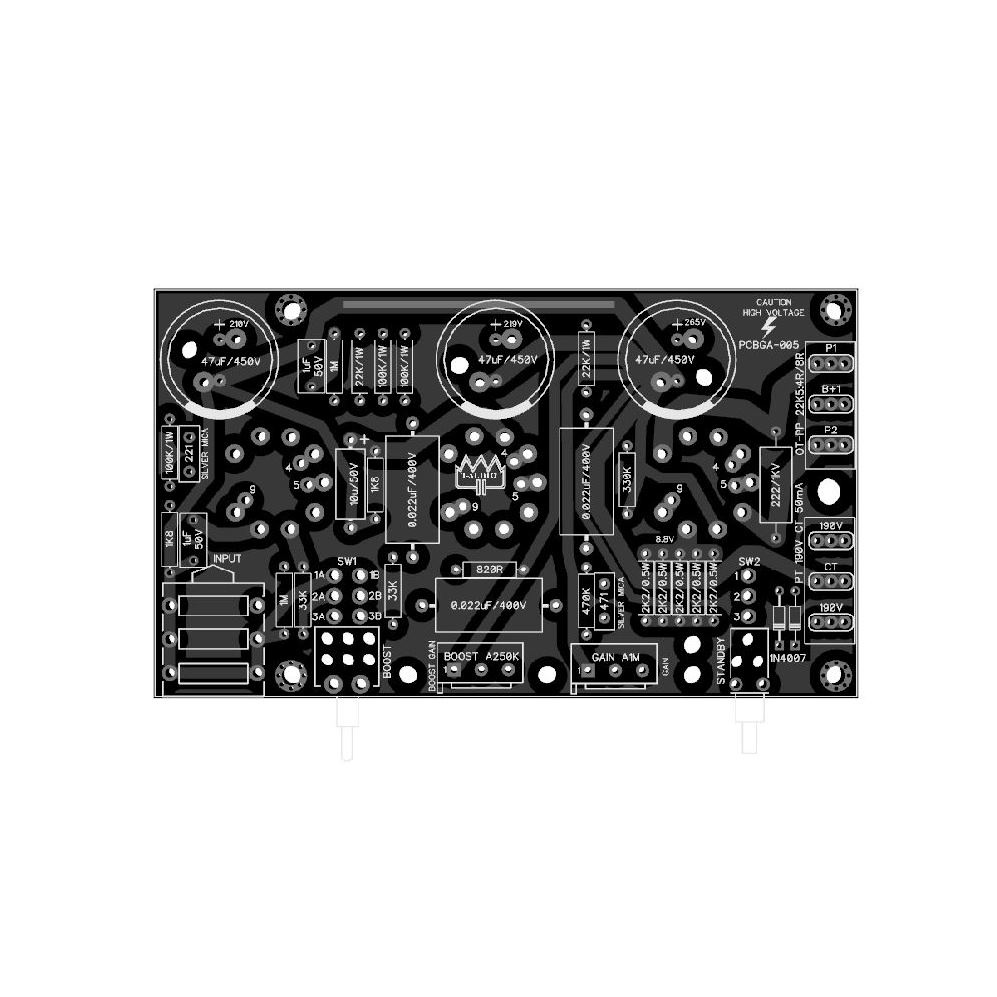 Jual T-Audio PCBGA-005 Based on AX84 FireFly 1 Watt Guitar Tube Amp DIY ...