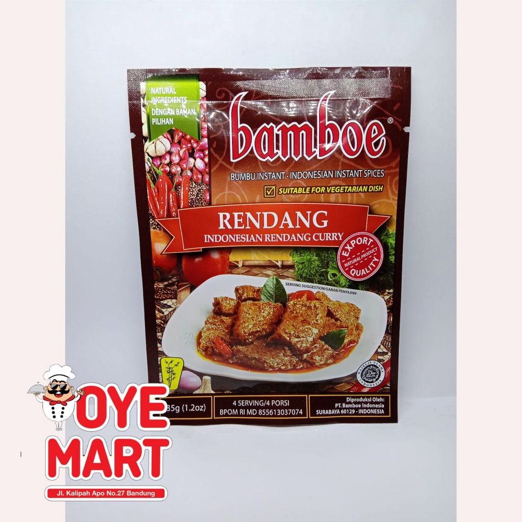 Jual BAMBOE BUMBU RENDANG INSTAN 35GR | Shopee Indonesia