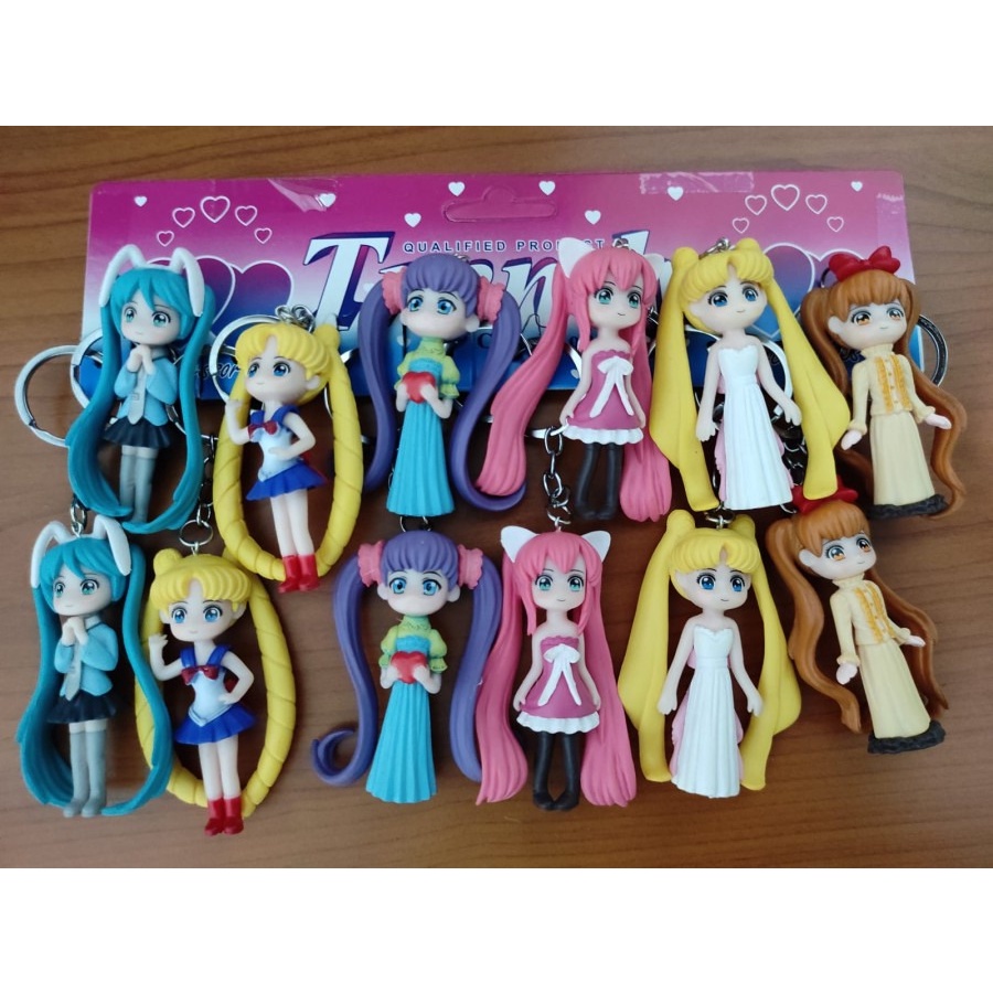 Jual Gantungan Kunci Sailor Moon Keychain Polos / Sesuai Gambar Variasi ...