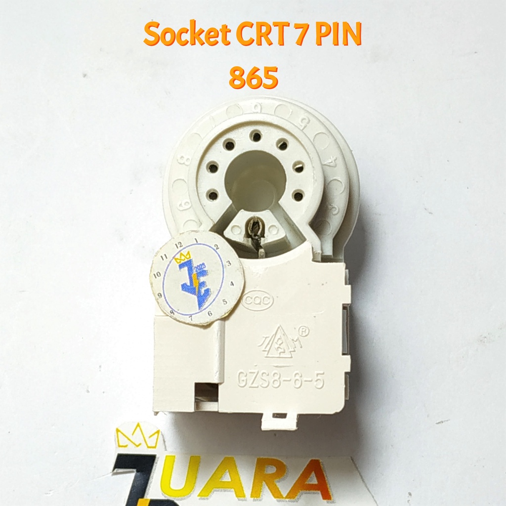 Jual Socket CRT 7 PIN 865 | Socket CRT Tabung Leher Kecil 7 Kaki Lurus ...