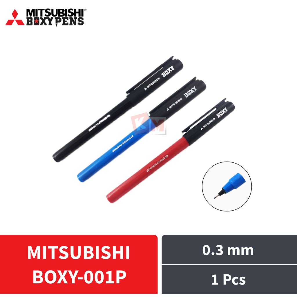 Jual Pulpen Ballpoint Pena Pen Mitsubishi Boxy 001P 0.3 mm Ultra Fine ...