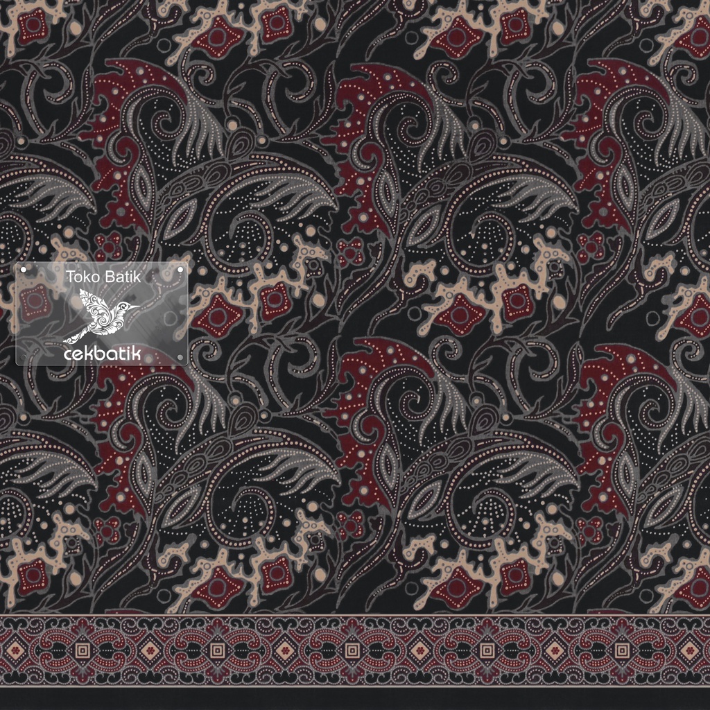 Jual kain batik - Kualitas Ekspor Motif Batik Unik Modern Elegan (Hitam ...