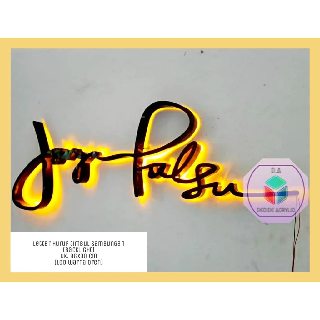 Jual Neon Box Letter Huruf Timbul Sambungan | Shopee Indonesia