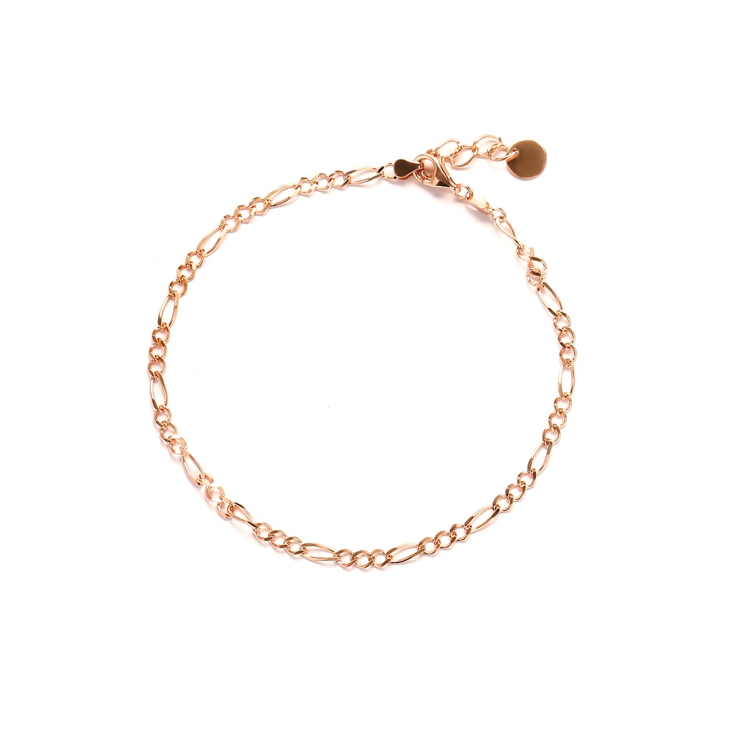 Jual Lino and sons - Gelang Emas 18k (Figaro Classic Gold Bracelet ...