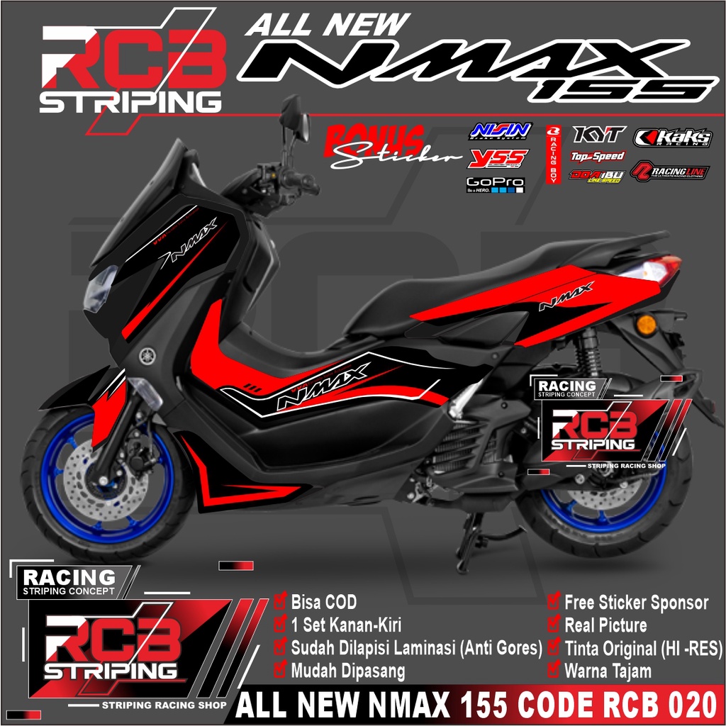Jual STRIPING NMAX NEW / STRIPING ALL NEW NMAX / VARIASI NMAX 2020 2021 ...